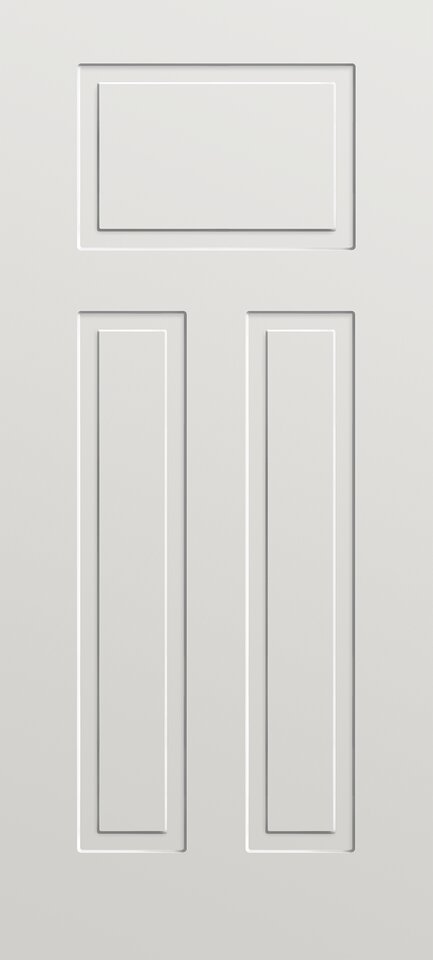 6'8" - Steel Mark Door - 3 Panel Craftsman Urban